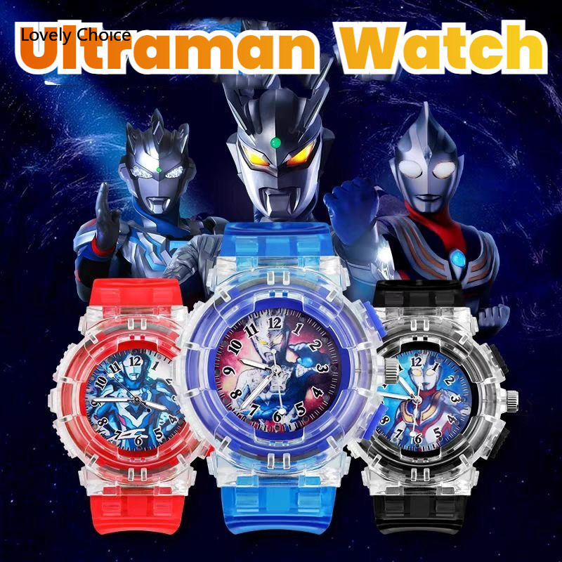 Cartoon Ultraman Glow Watch Plastic Children's Watch for Primary School ...