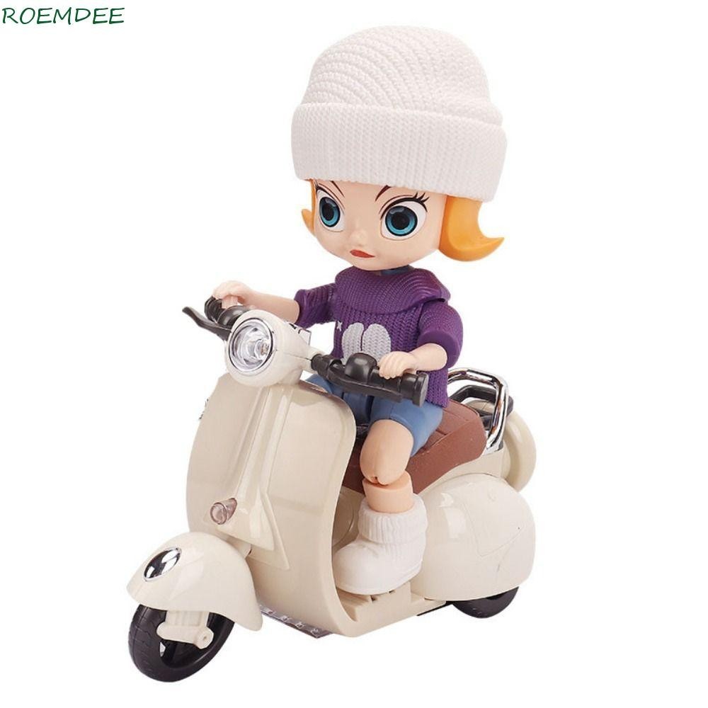 ROEMDEE Labubu Motorcycle, Electric Lighting Labubu Doll Toy, Children ...
