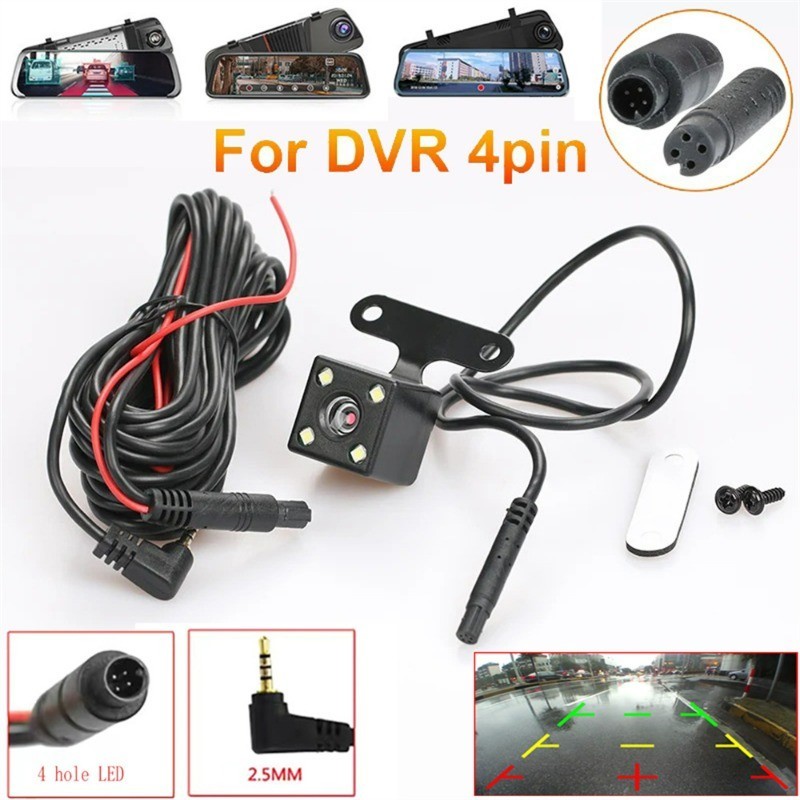 4 Pin Car Rear View Camera Reverse 170 Degree Wide Angle Recording ...