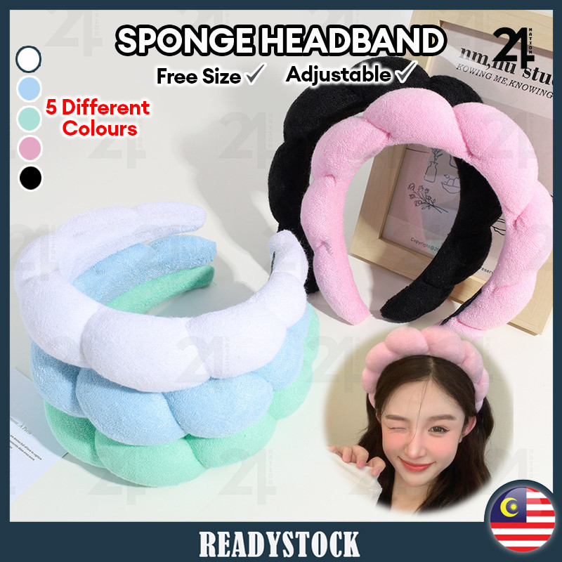 Cute Color Bubble Hemp Pattern Hair Hoop Korean Sponge Headband Twist ...