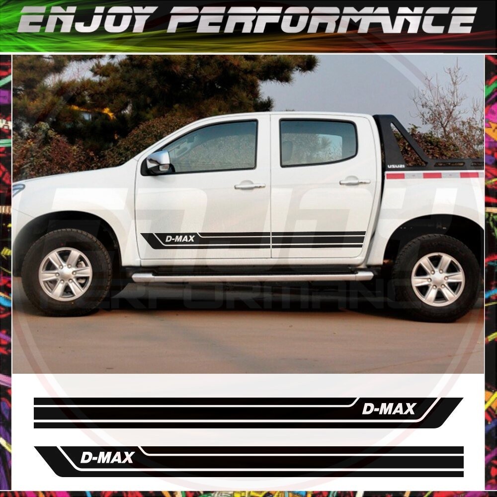 2PCS Car Door Side Stickers For ISUZU D-MAX D Max Pickup Body Stripes ...