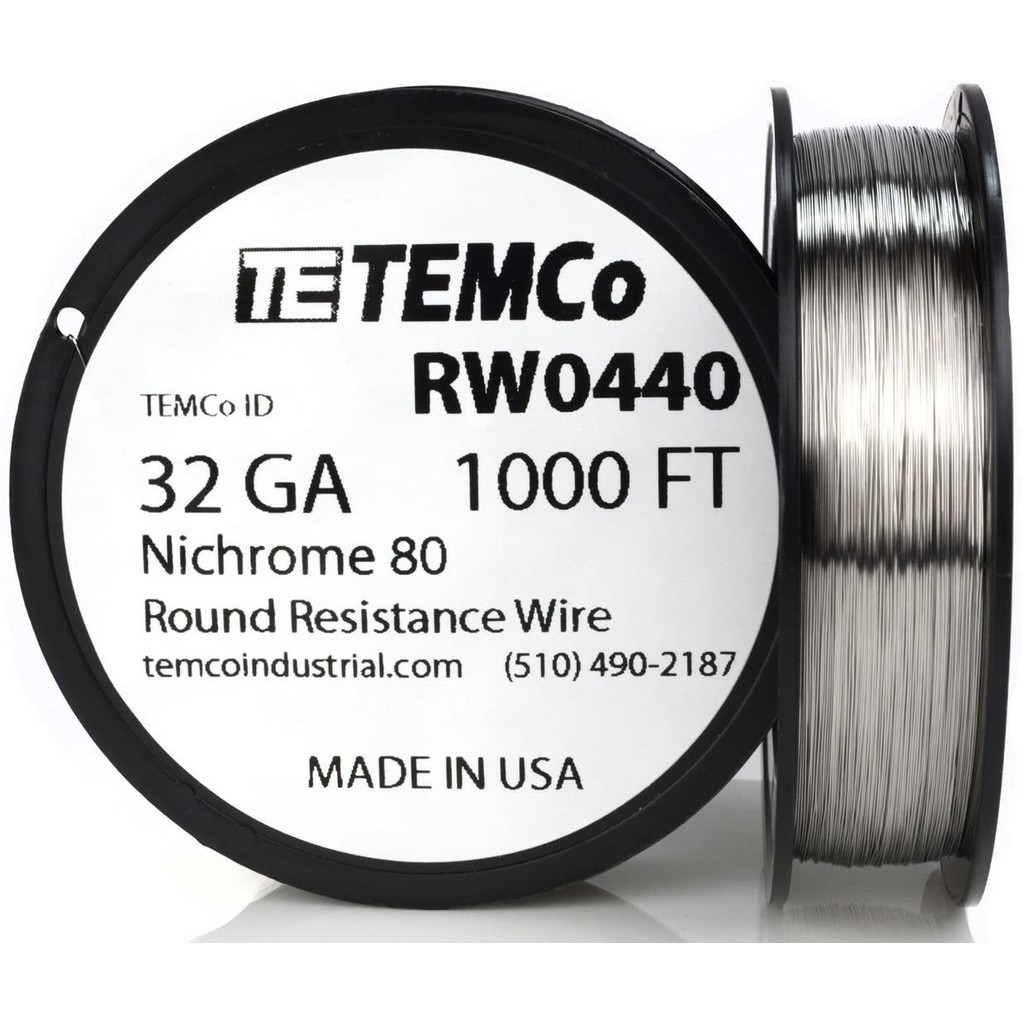 Temco Nichrome 80 Ni80 32 AWG 1000 FT Authentic Wire | Shopee Malaysia