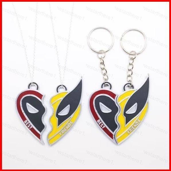 Ere1 Deadpool Wolverine Best Friends necklace keychain bracelet bag ...