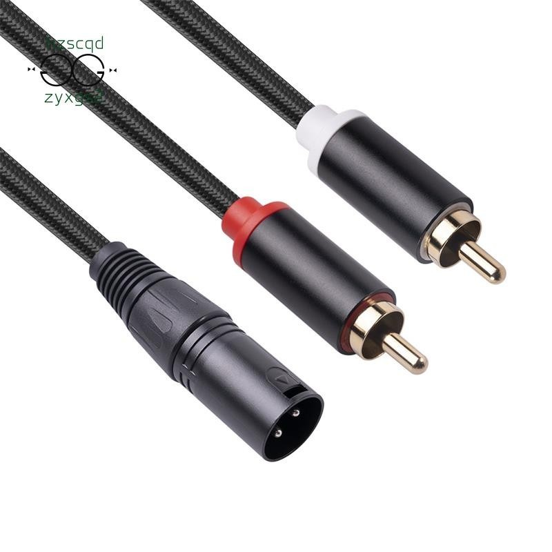 XLR To Dual RCA Audio Cable A1 XLR Male 3 Pin To Dual RCA Male Plug ...