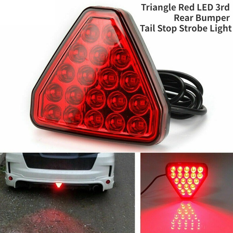 Car LED Lights Universal Triangle Red LED 3rd Rear Bumper Tail Stop ...