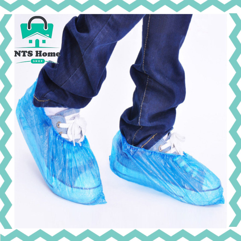 🔥NTS READY STOCK🔥 100pcs Pack Disposable Plastic Rain Shoe Cover ...