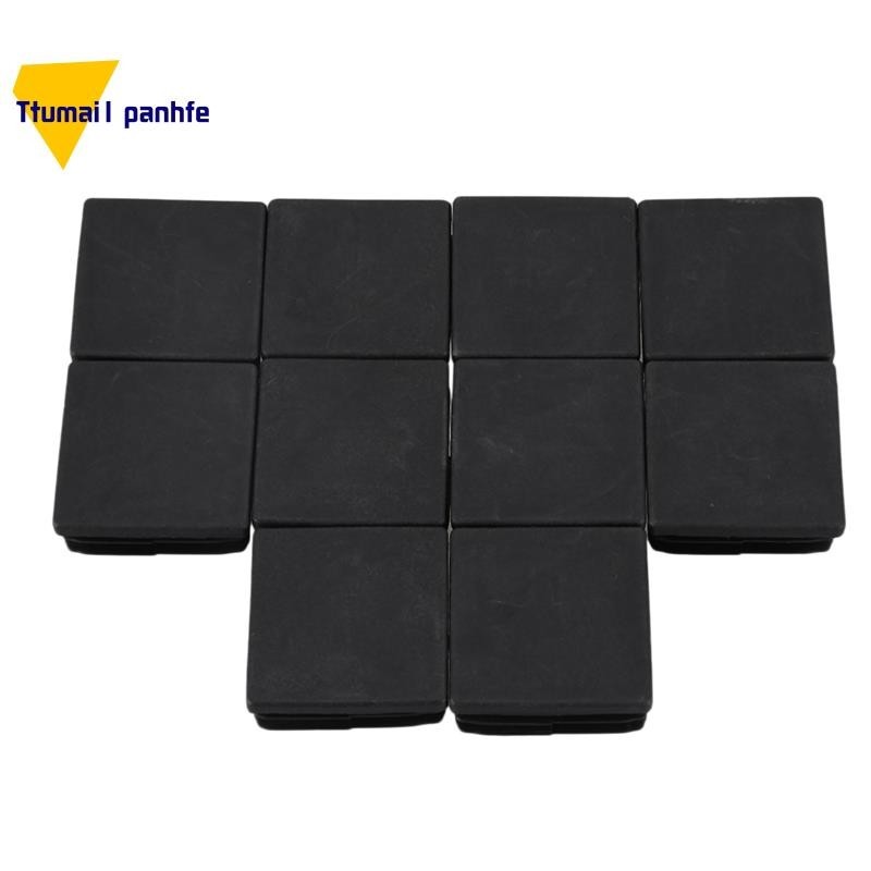 10 Pcs Plastic Square Blanking End Cap Tubing Tube Inserts 38mm x 38mm ...