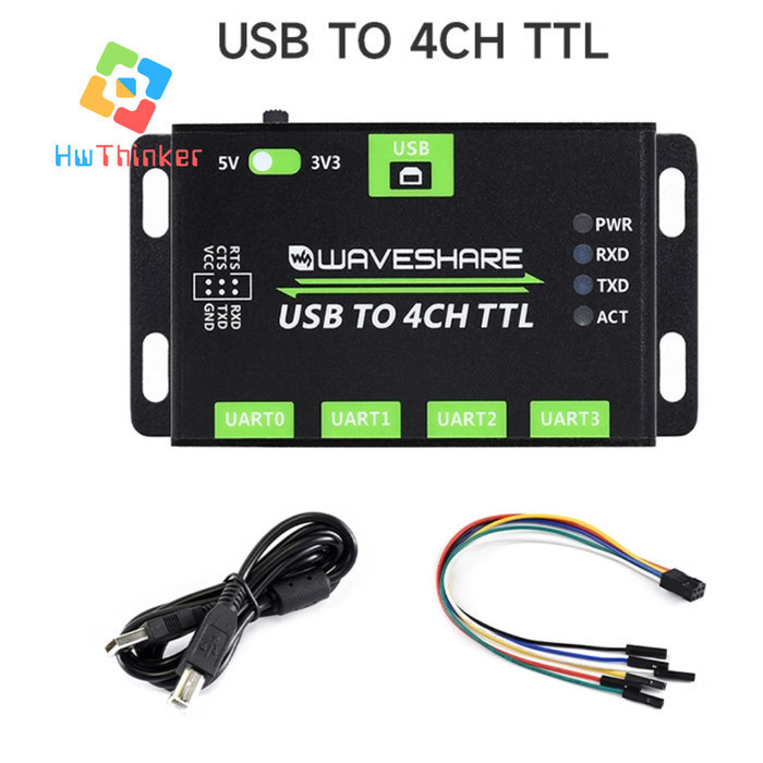 Waveshare Industrial Converter USB TO 4CH 4channel 4CH TTL UART ...