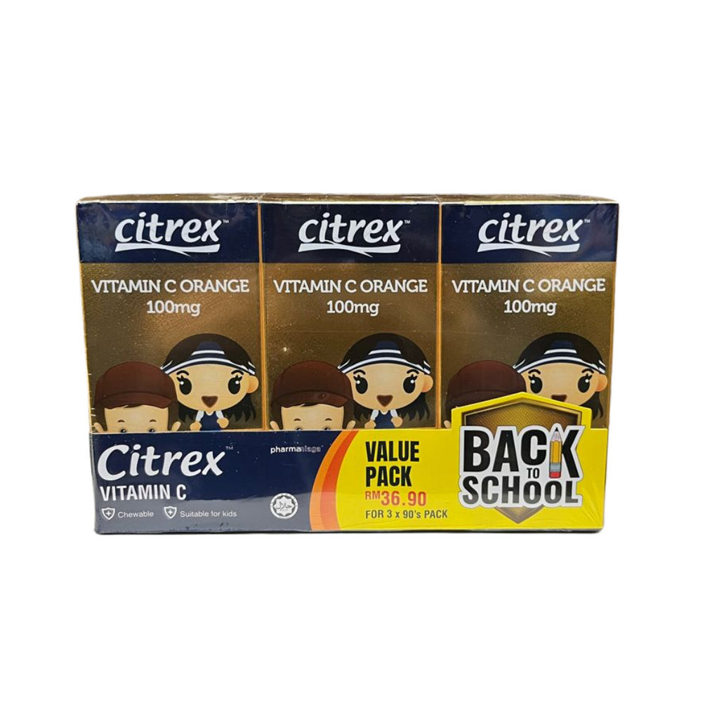 [BUY 1 FREE 1] Citrex Vitamin C 100mg 90s Value Pack X 3 [Orange ...