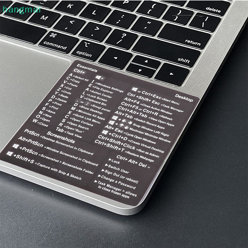 {hangmai} PC Reference Keyboard Shortcut Sticker Adhesive for PC Laptop ...