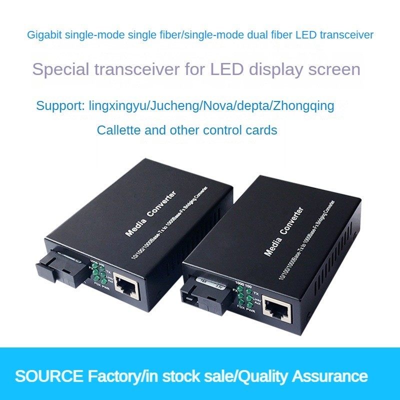Gigabit Optical Fiber Transceiver LED Large Screen Dedicated Compatible ...
