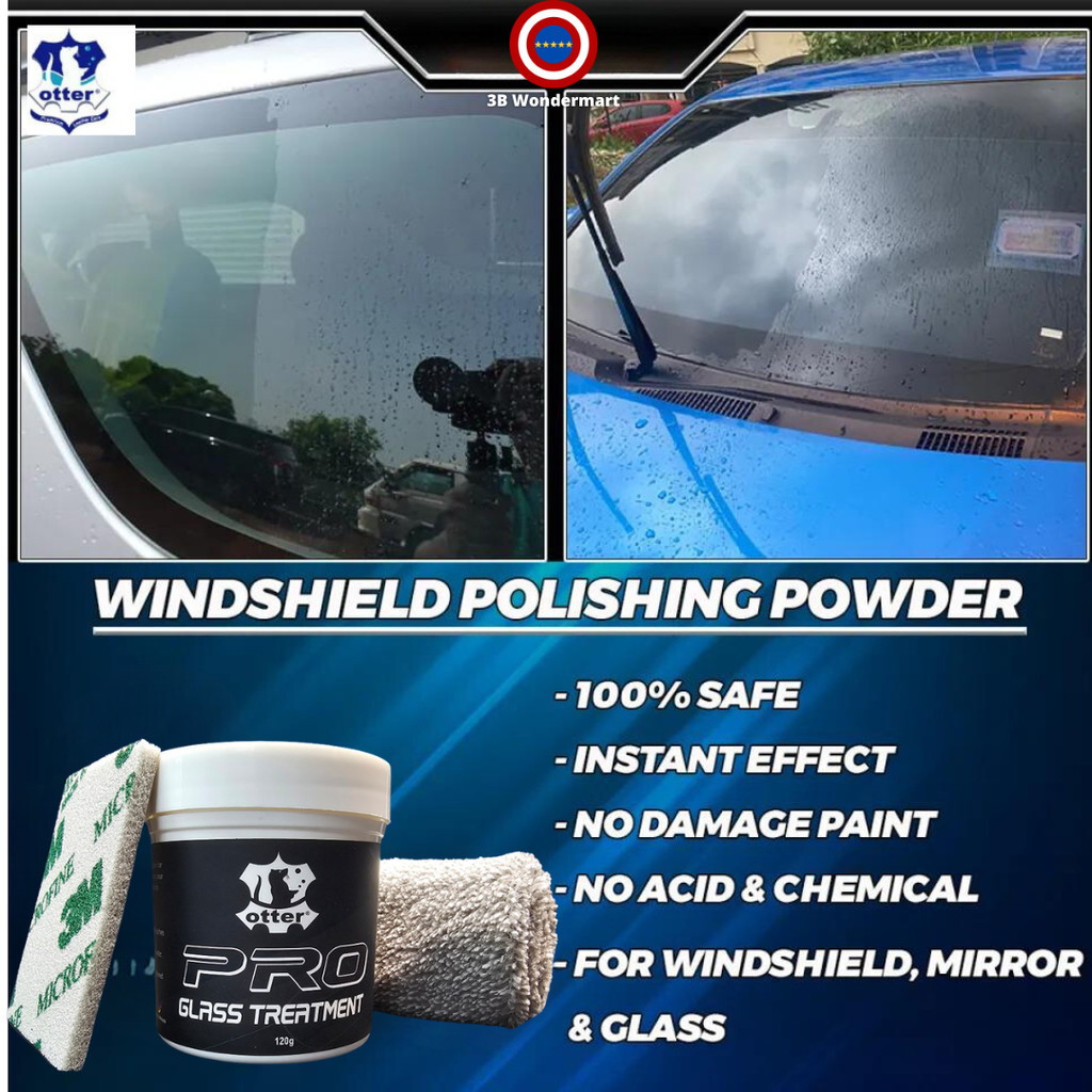 Otter Glass Powder Polish /Serbuk Penggilap Kaca/DIY Windscreen Side ...