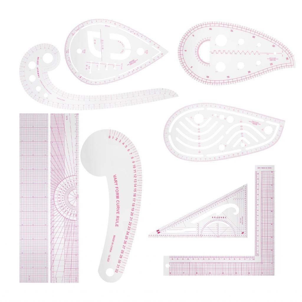 Onebuycart Sewing Ruler Commas Curve Quilting Templates Tailor Set 9Pcs ...