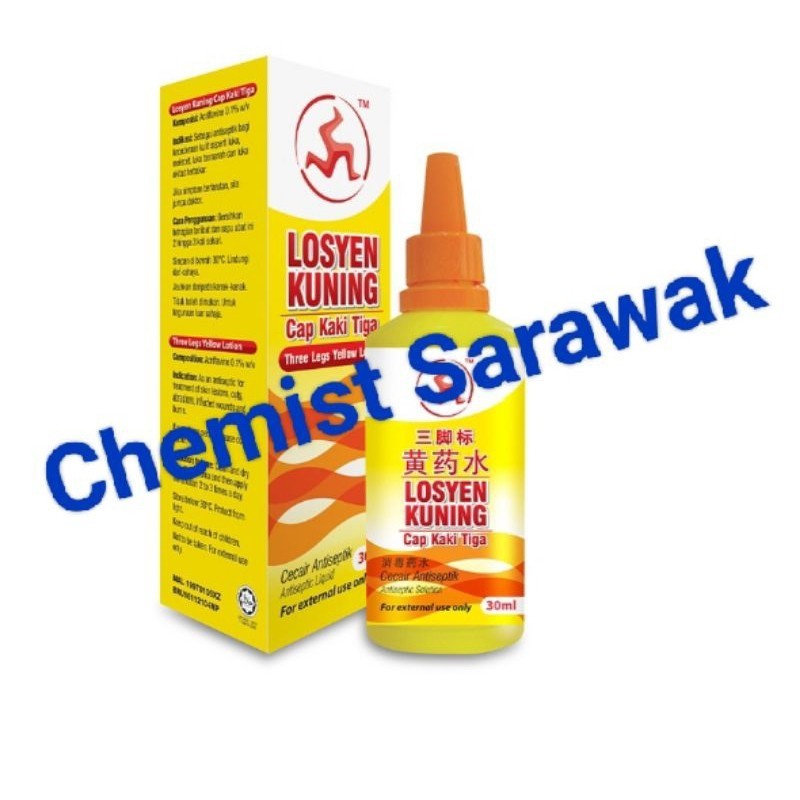 Three Legs Yellow Lotion 30ml / Losyen Kuning (Antiseptic Liquid ...