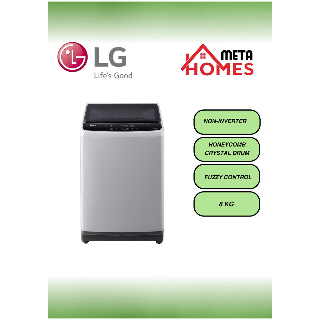 LG 8kg Top Load Washer with HoneyComb Crystal Drum (Grey) LG-T2108NT1G1 ...