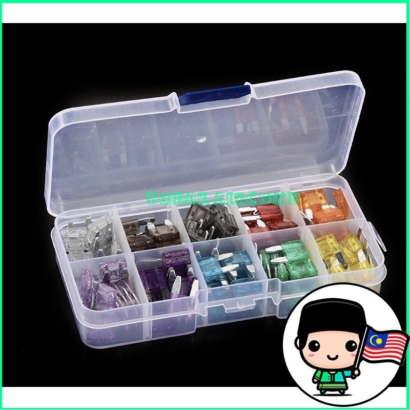 120pcs car fuse mini fuse 2A 3A 5A 7.5A 10A 15A 20A 25A 30A 35A mini car fius kereta motor set ...