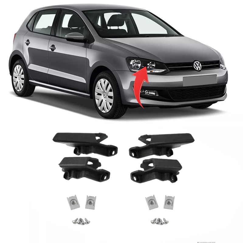FOR VW POLO 09-17 ONWARDS HEADLAMP HEADLIGHT BRACKET TAB REPAIR KIT ...