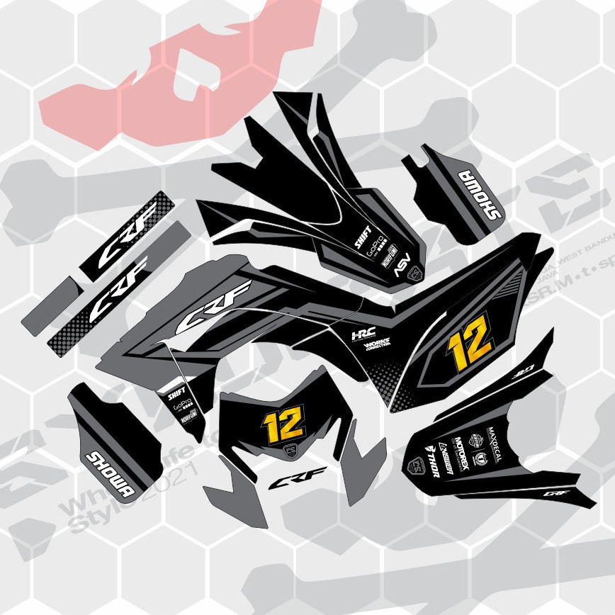 Decal/sticker CRF150L/klx Gordon/D'Tracker/WR155/klx bf full body Etc ...
