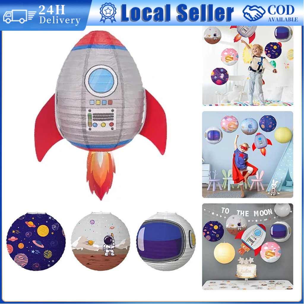 Space Astronaut Rocket Paper Lantern Kindergarten Birthday Party Theme ...