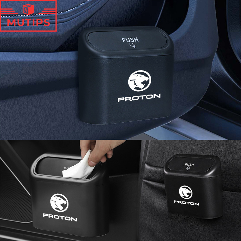 Proton Car Mini Dustbin Box Flip Lid Dustbin Garbage Storage Hanging ...