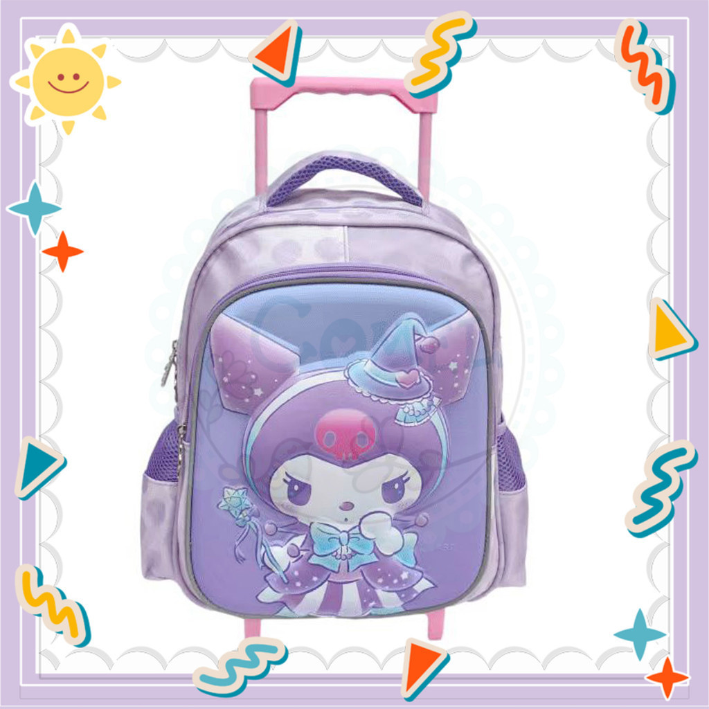 Comel Kids Cartoon Fix Mini Trolley Kuromi Cinamoroll Kitty Melody Paw ...