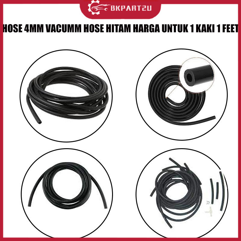 HOSE 4MM VACUMM HOSE HITAM HARGA UNTUK 1 KAKI 1 FEET | Shopee Malaysia