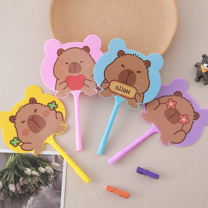 Capybara Hand Fans Summer Cute Capibara Fan Outdoor Portable Fan ...