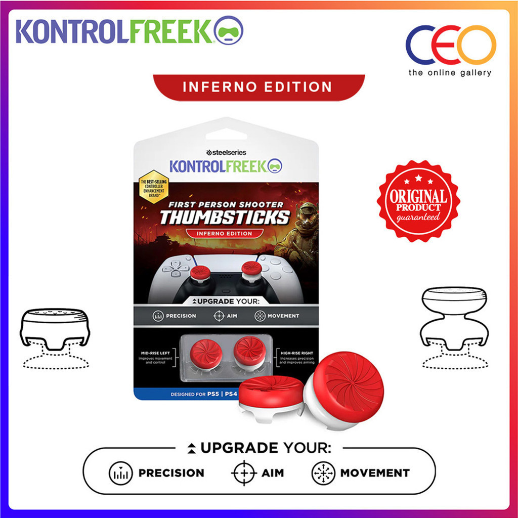 KontrolFreek Performance Thumbstick Inferno Edition Mid-rise and High ...