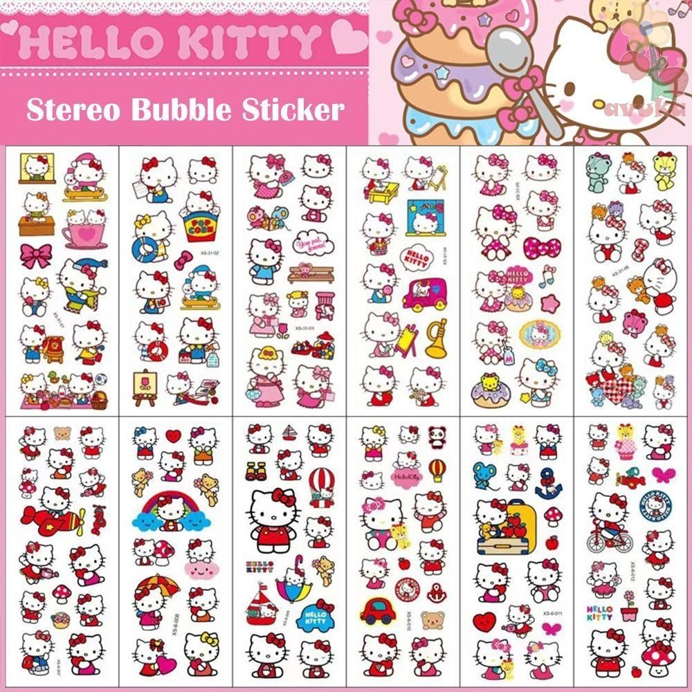 AVUKA 12 Sheets Stereo Bubble Sticker, DIY Cartoon 3D Foam Sticker ...