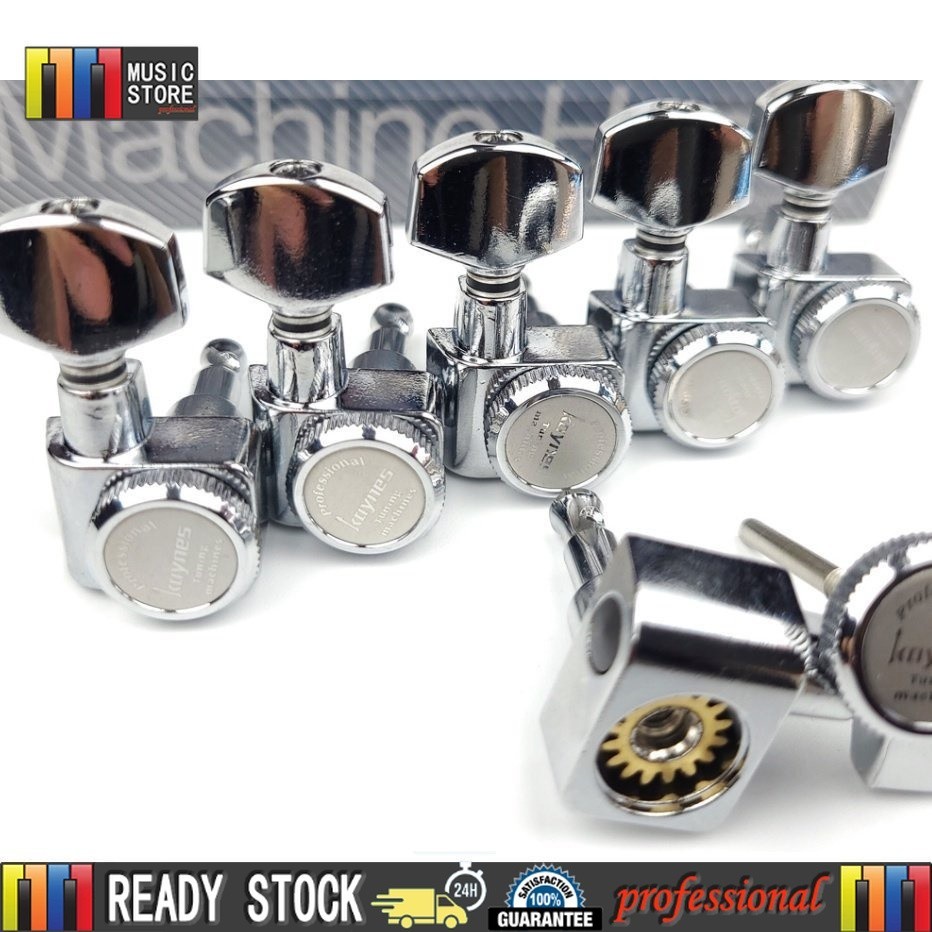 Music Store GUYKER Chrome Guitar Locking Tuners Electric Guitar Machine ...