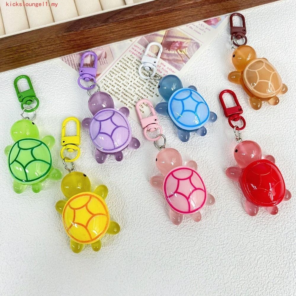 KICKSLOUNGEL Color Turtle Keychain, Glow-in-the-dark Ins Turtle Keyring ...