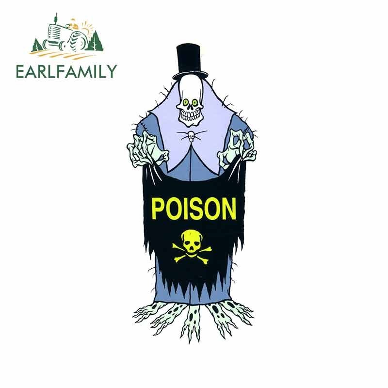 EARLFAMILY 13cm x 5.9cm Cartoon Zombie Motorcycle Car Stickers ...