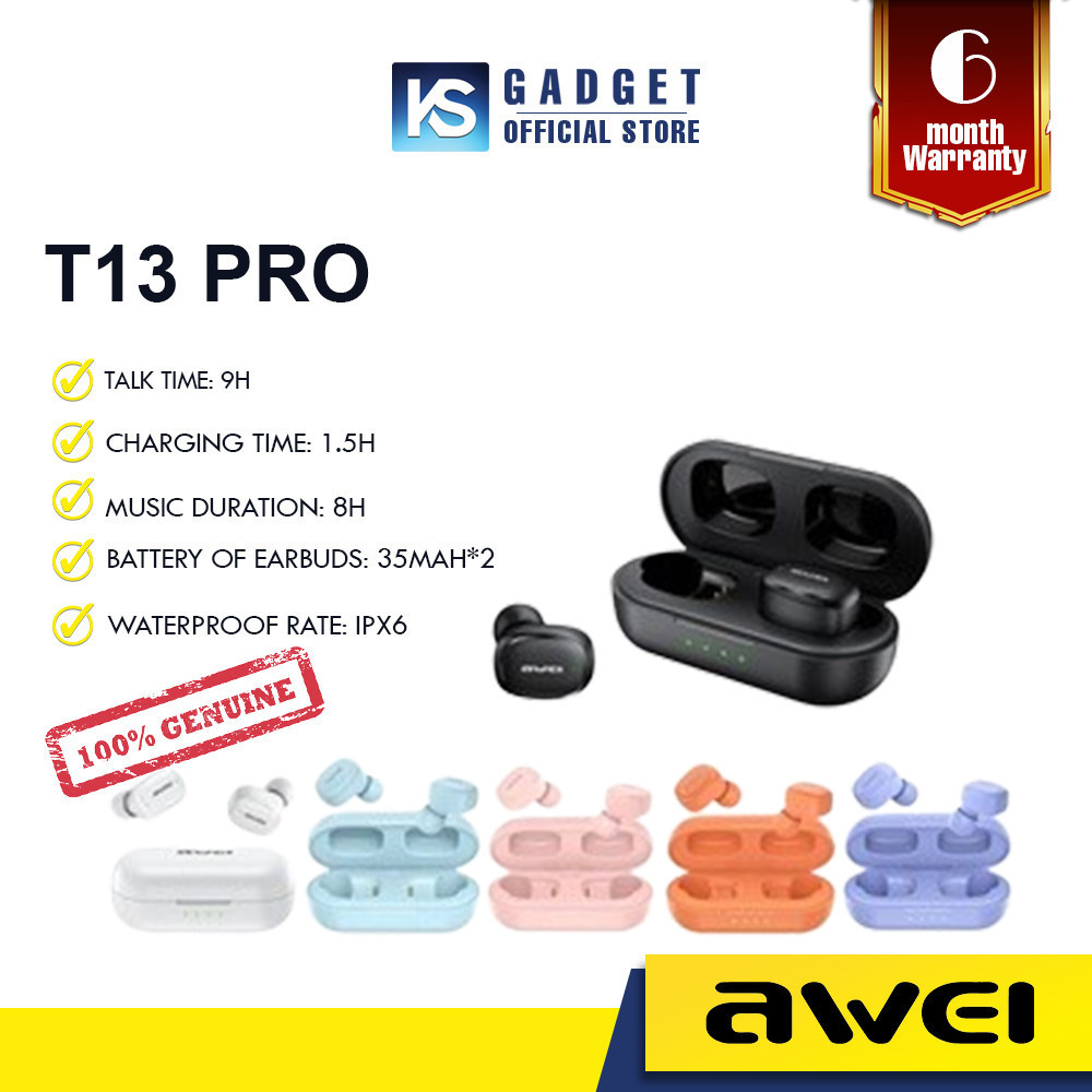 AWEI T13 PRO True Wireless Sports Earbuds | Shopee Malaysia