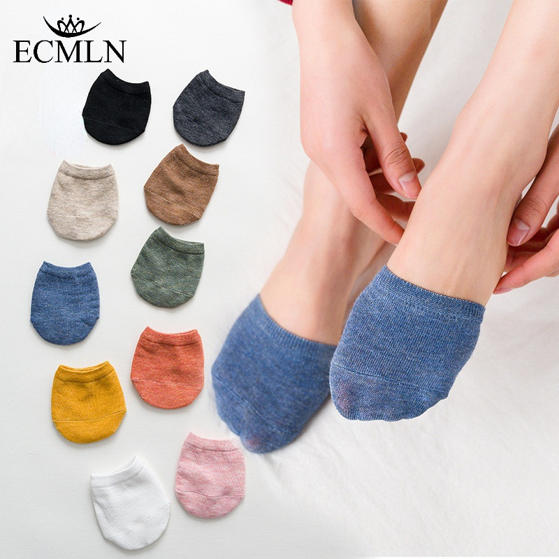 ECMLN Women Summer Half-Foot Socks Fashion Invisible Sock High-Heeled ...