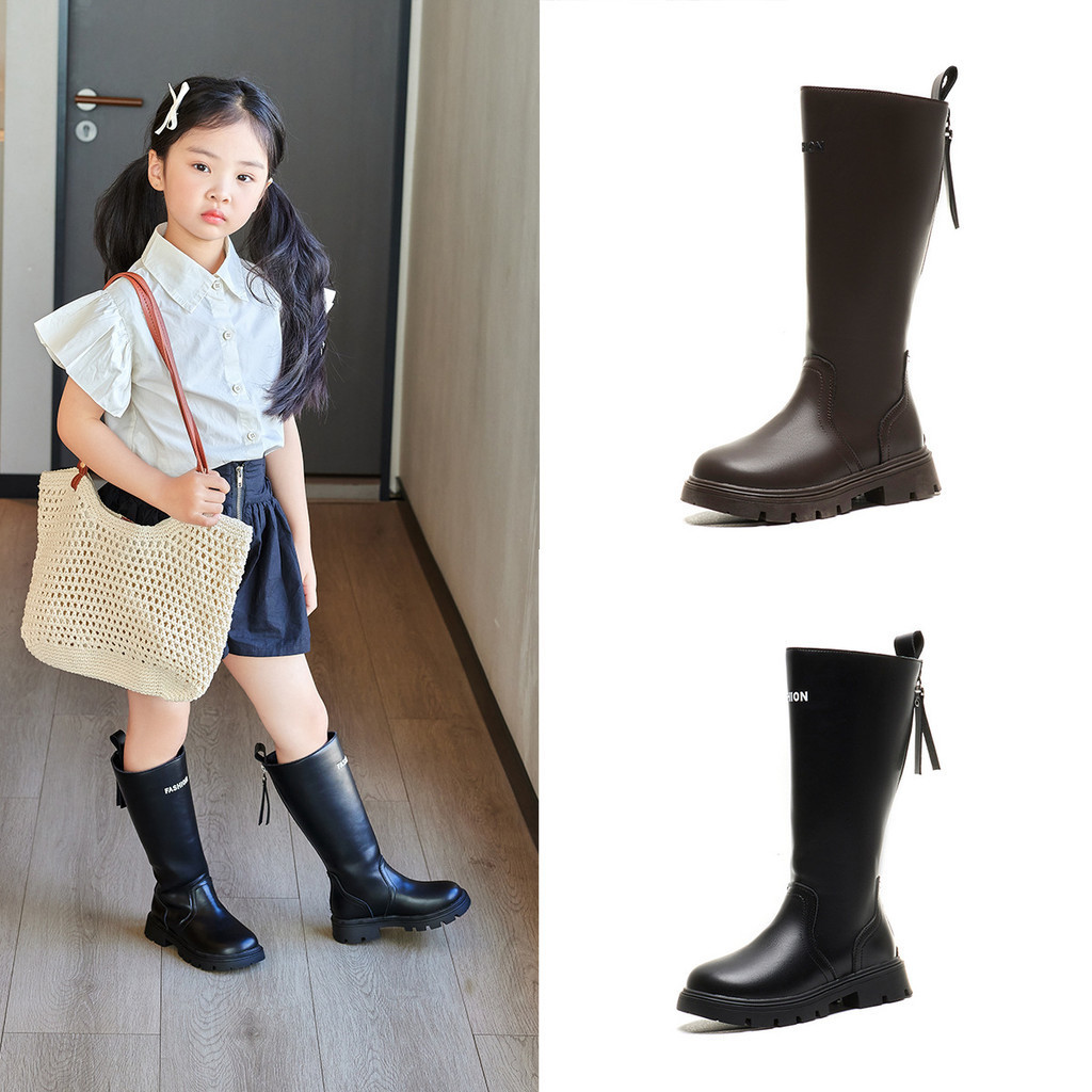 Girls High Boots Knee-high Long Boots Fashion 2024 Autumn Winter Kids ...