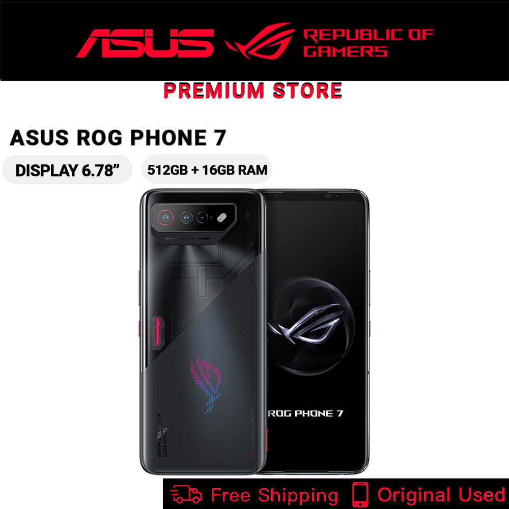 Original Used Asus ROG Phone 7 5G 512GB + 16GB RAM 50MP 6.78 inches ...