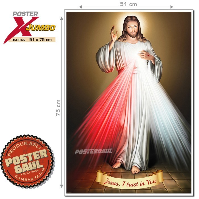 Best Poster XJumbo Jesus - Divine Mercy XJFJP155 - 51 x 75 cm | Shopee ...
