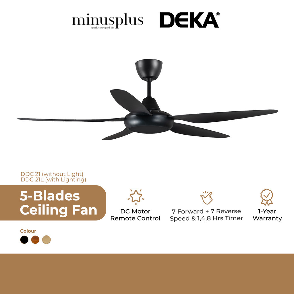 Deka DC Motor 14-Speeds + Timer & LED Lighting Ceiling Fan (3 Colours ...