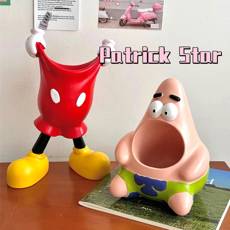Cute Patrick Star Pen Container Cartoon Multifunction Storage Bucket ...