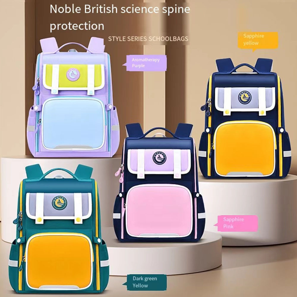 New elementary school students schoolbag 1-3-6 grades ultra-light spine ...