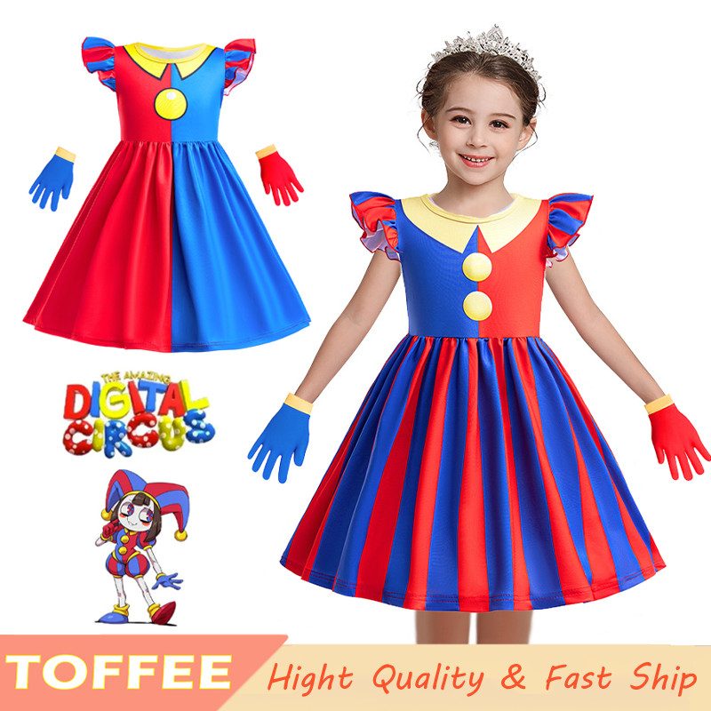 The Amazing Digital Circus Red Blue Dress For Kids Girl 2colors ...