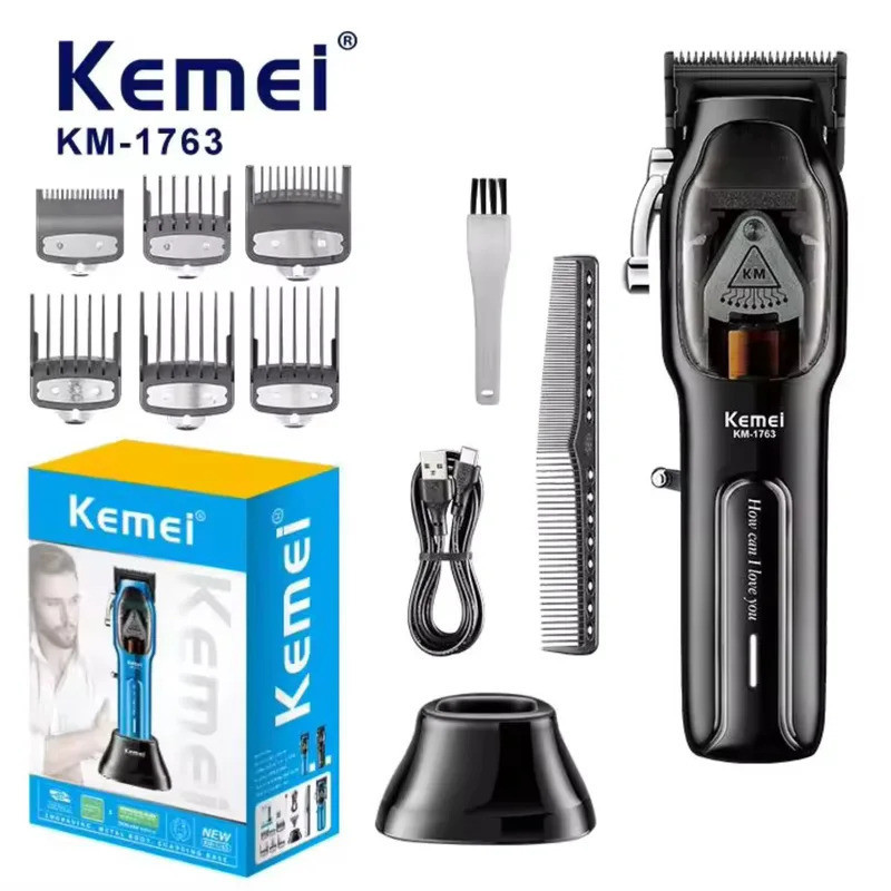 Professional Hair Clipper Kemei KM-1763 Barber High Speed Motor 9000 ...