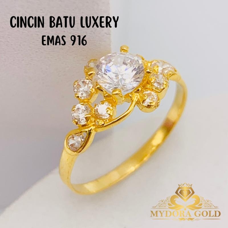 MYDORA Cincin Batu Luxery | EMAS 916/22K | Shopee Malaysia