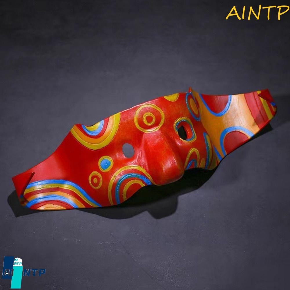 AINTP Daniel Wu Film Mask, Half Face Makeup Halloween Mask, Masquerade ...