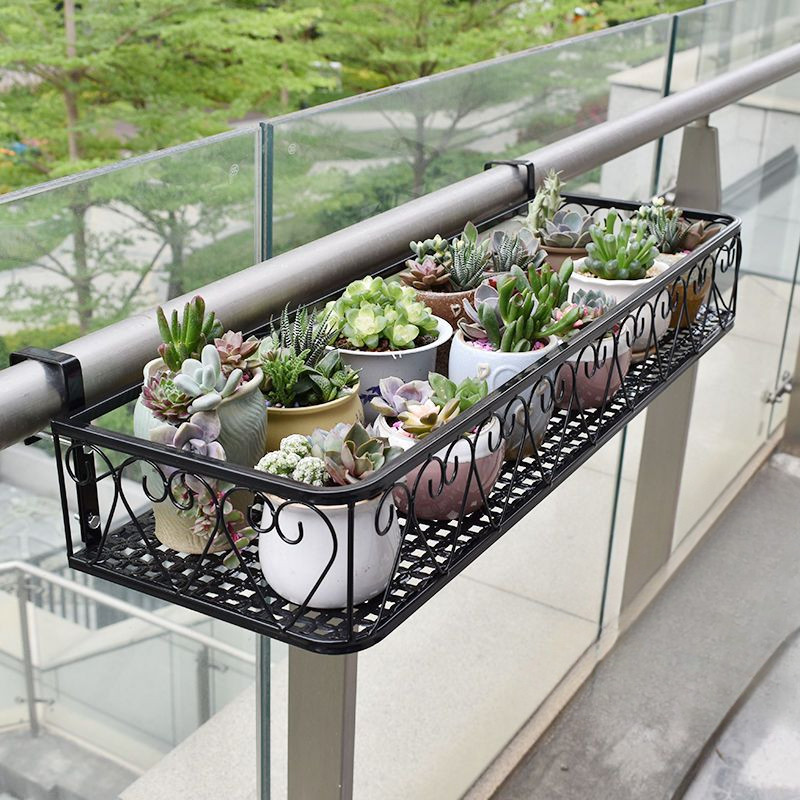 [4.3,000 People Praise] Balcony Shelf Iron Flower Stand Hanging Railing ...