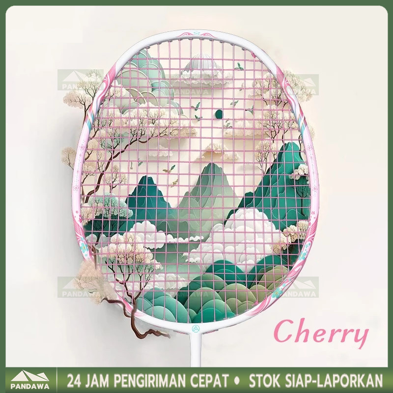 MERAH New Cherry Badminton Racket 100% Full Carbon Fiber Original ...