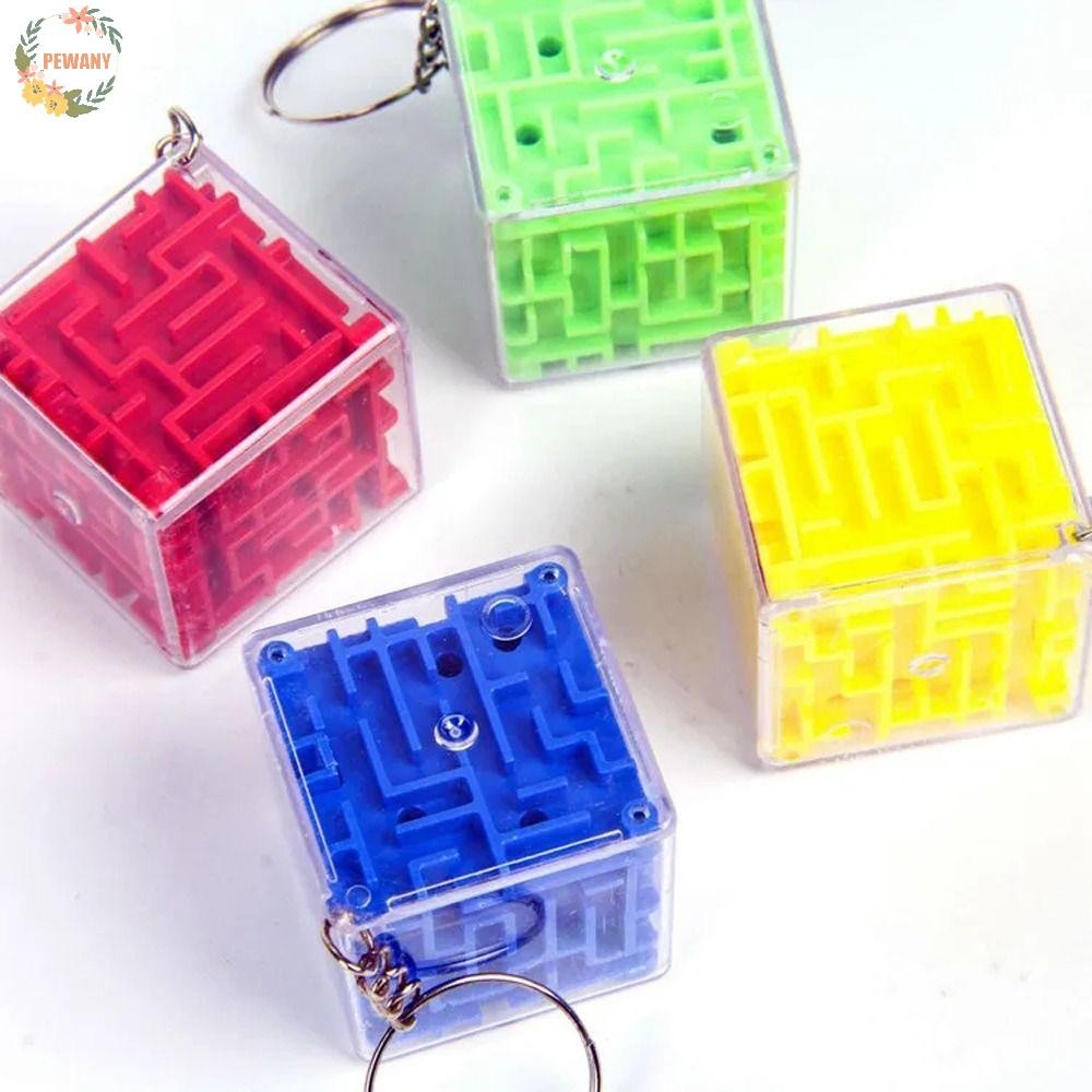 PEWANY Maze Toys Keyring, Intelligence Six-sided 3D Maze Keychain, Baby ...