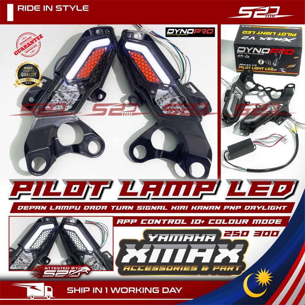 Pilot Lamp LED DYNOPRO XMAX 250 300 Depan Lampu Dada Turn Signal Kiri ...