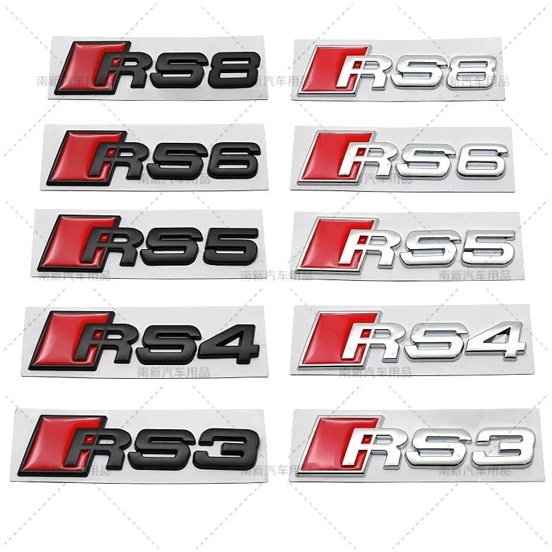 3D Metal Car Sticker Badge Emblem for Audi RS3 RS4 RS5 RS6 RS8 Car ...
