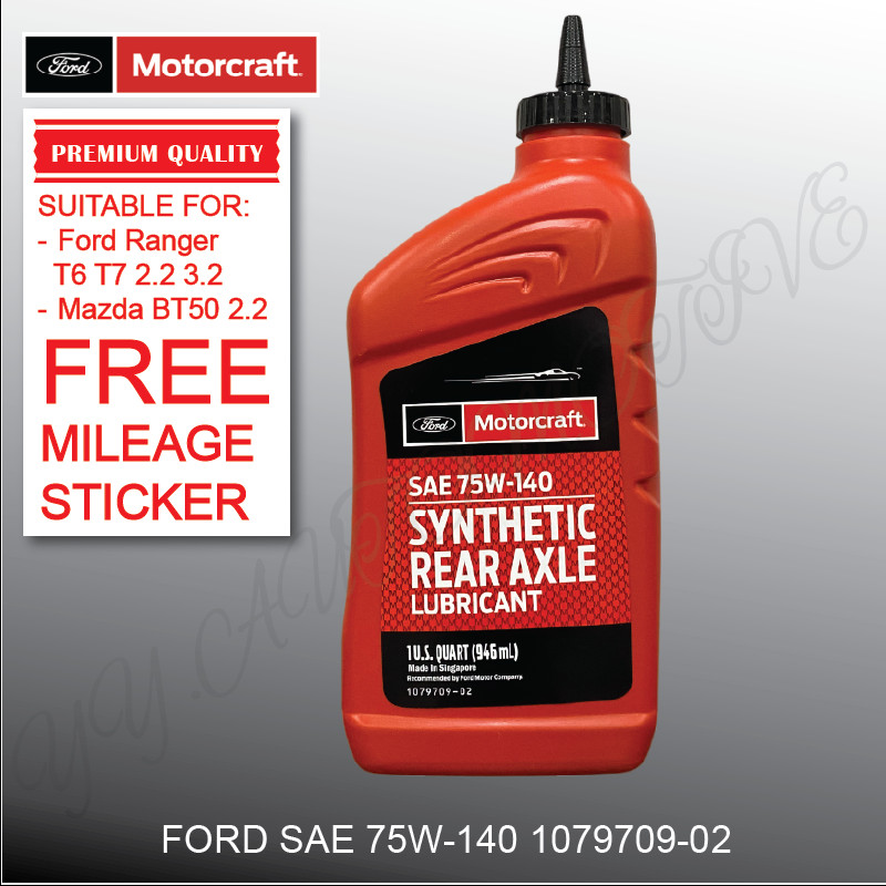 NEW ORI SAE 75W140 1L FORD MOTORCRAFT SYNTHETIC REAR AXLE OIL RANGER T6 ...